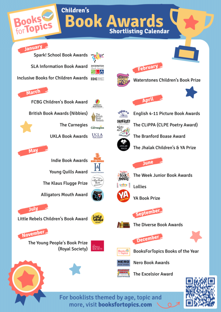 Children's Book Awards - Listed by Month