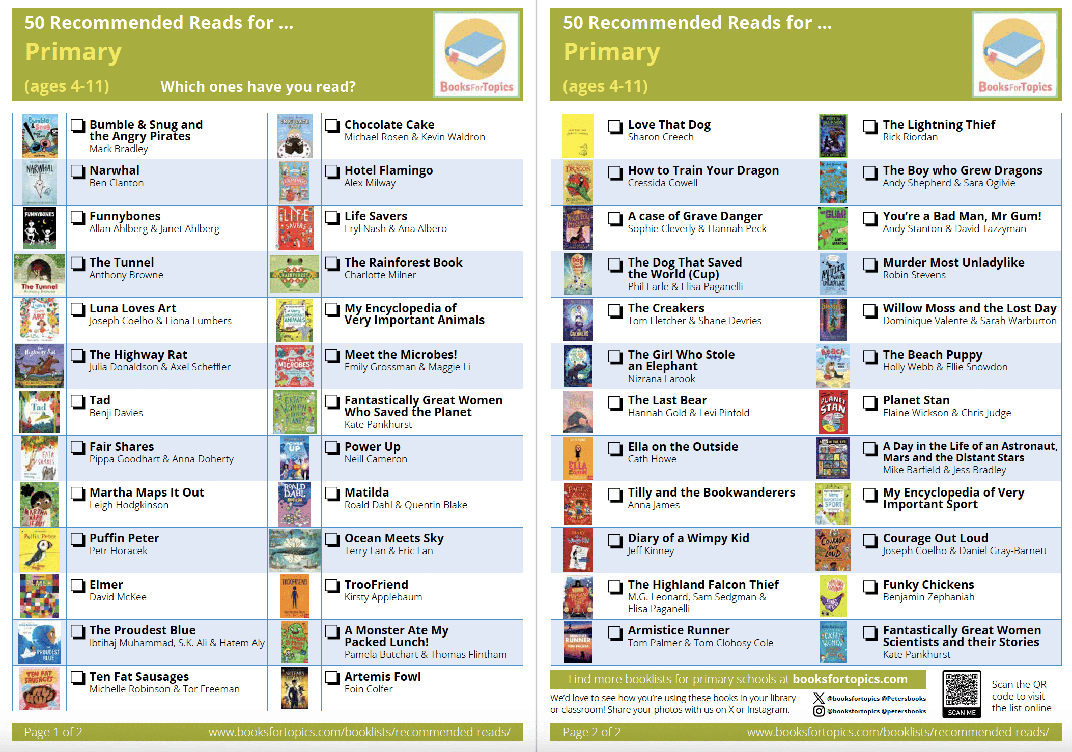 Best Books for Primary Schools: Recommended Booklist