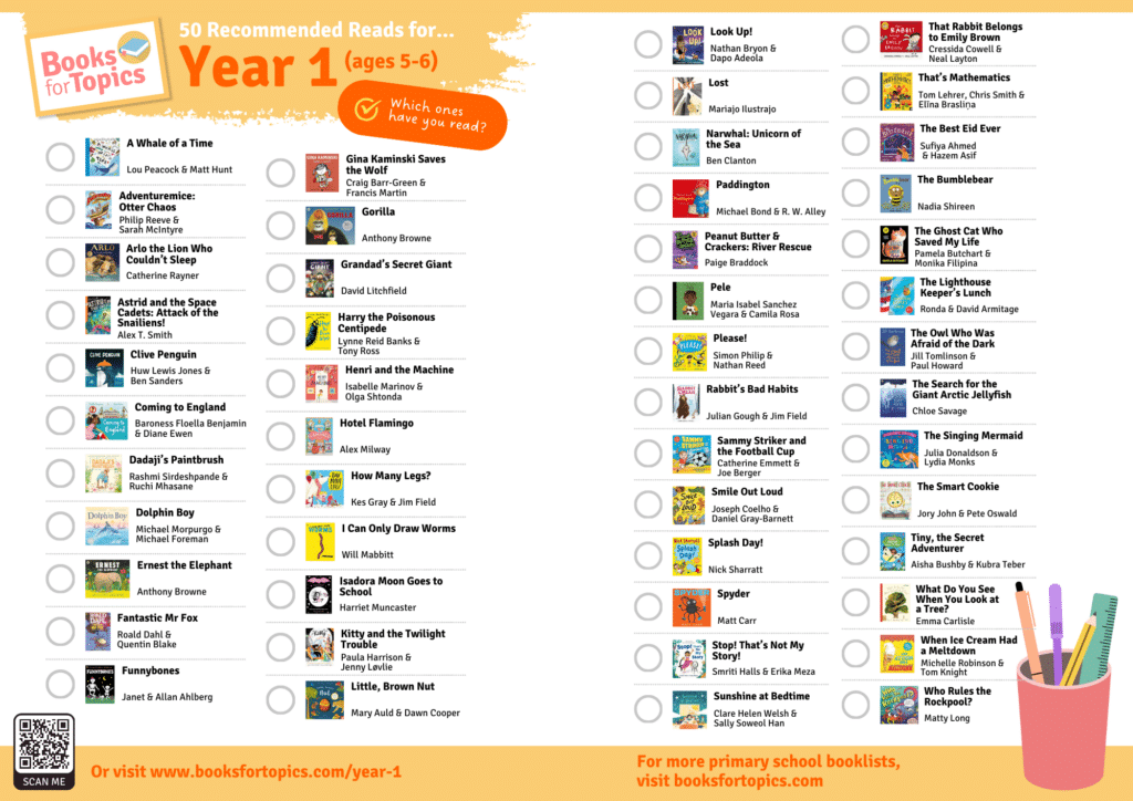 Best Books for Year 1: Recommended Booklist for Ages 5-6